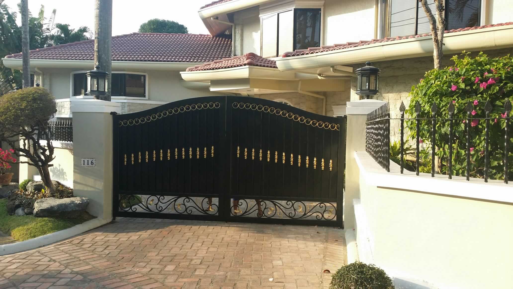 Entrance Gate Fabrication | Glass Railings Philippines, Glass Railing ...
